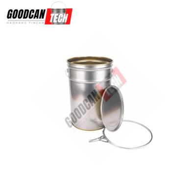 China Road Marking Paint Tin Pails 5gallon 0.35mm Body Thickness With Metal Cover Lock Ring for sale