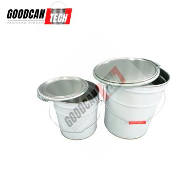 China Solvent Coating Empty Tin Pails 5liter UN Standard OEM 0.28mm 0.35mm Thickness for sale