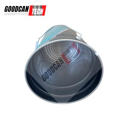 China Ink Empty Tin Pails 20liter Printing Anti Rusted With Straight Flower Lug Lid for sale