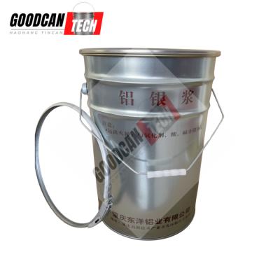 China 25liter Printing Conical Bucket With Lock Hoop Inside Rubber Strip Gasket Sealing for sale