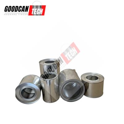 China 250ml Paint Sample Empty Metal Cans Round 500ml OEM With Plastic Spout Cap for sale