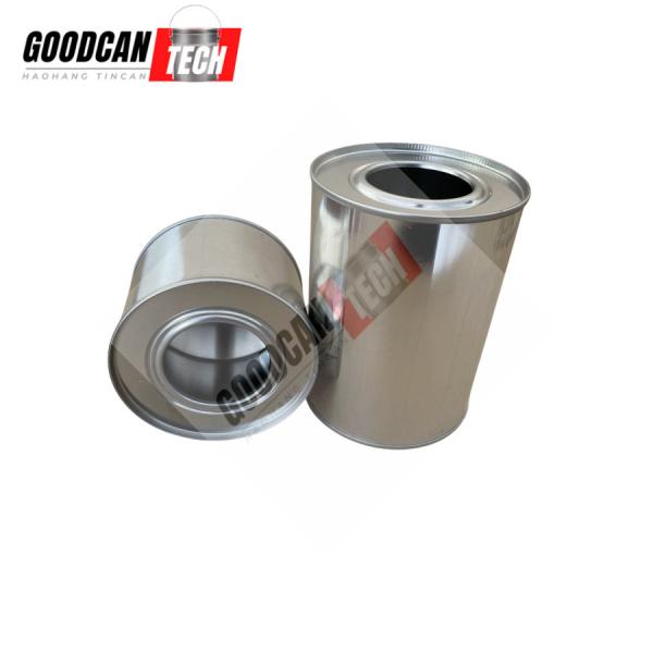 Quality Plastic Cap Round Plain Tin Cans 750ml For Packing Car Paint Leakage Test for sale