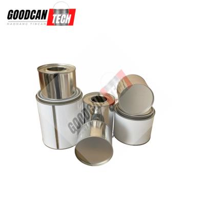 China Round Industry Paint Tin Cans 2.5liter 1liter Body Thickness 0.23mm For Chemical Paint for sale