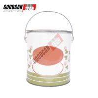 Quality OEM Round Tin Container 5liter For Paint Wood Coating Tin Package for sale