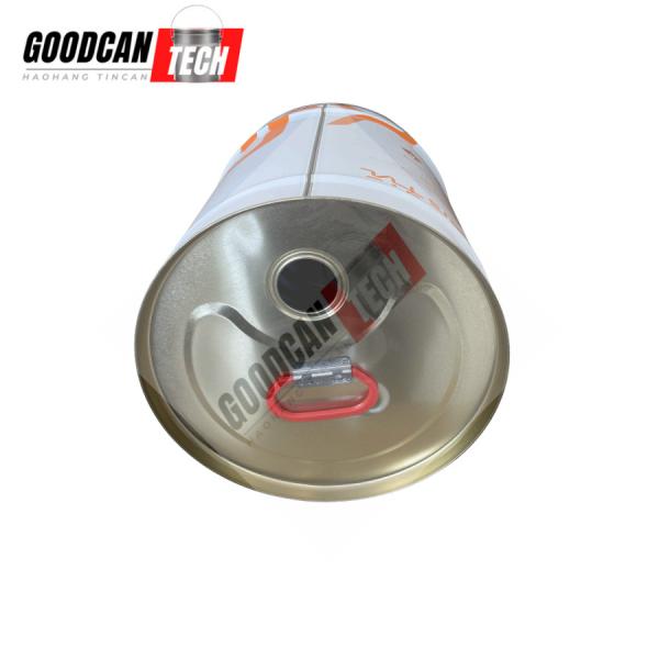 Quality 20liter Round Paint Tin Cans With Plastic Or Metal Handles for sale