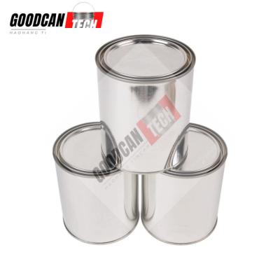 China Small Empty Tin Cans 250ml Automotive Paint Tins 500ml with Tin Cover Lid for sale