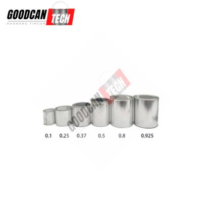 China Paint Glue Round Small Tin Cans 250ml 200ml With Metal Cover for sale