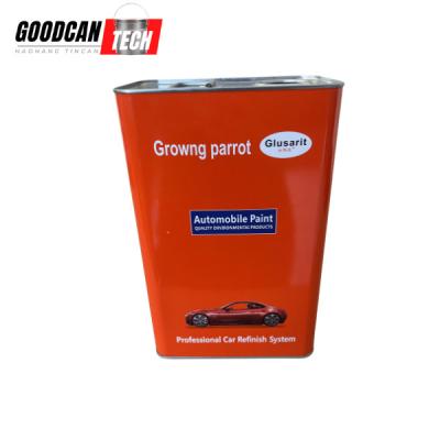 China 100% Tinplate Empty Metal Paint Cans 4liter Rectangular OEM for sale