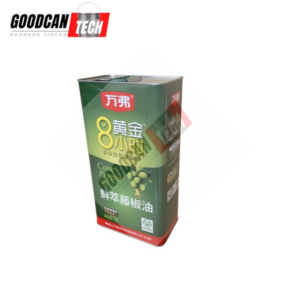 Quality Food Oil Rectangular Tin Cans 4liter 1 Gallon Painting Olive Oil Tin Package for sale