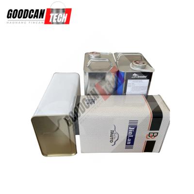 China Automotive Oil Small Industrial Paint Tins 4liter With Custom Lid for sale
