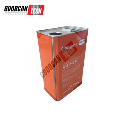China Automotive Paint Rectangular Tin Cans 4liter Paint Metal Can for sale