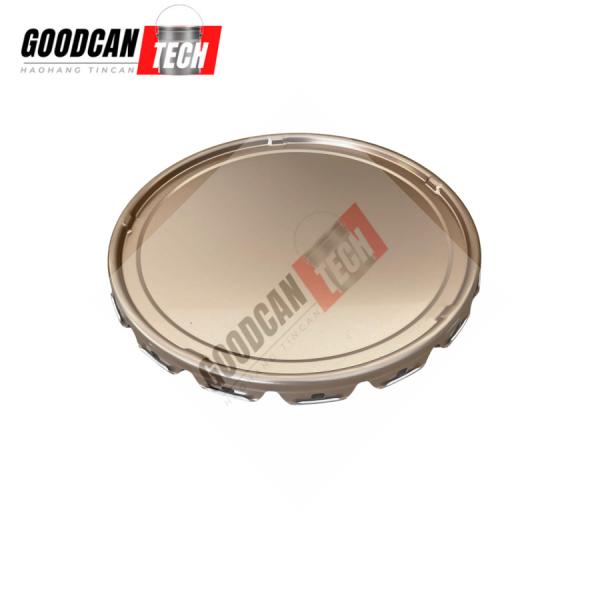 Quality Gold Paint Pail Lid 18liter Straight Flower Lug Lid 0.35mm Thick for sale