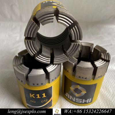 China Durable Impregnated Diamond Core Drill Bits NQ NWL for sale
