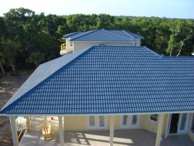 China Roman Colorful Stone Coated Metal Roofing Tile , decorative Exterior roof Tiles, Al-zinc Classic for sale