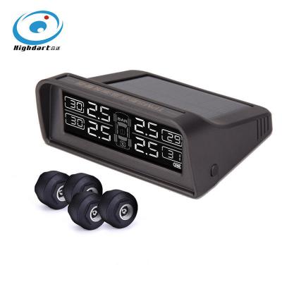 China Car TPMS tire pressure monitoring system pressure and temperature alert solar powered LCD display for sale