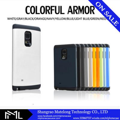 China New design colored phone cover TPU+PC phone case for big size samsung Note edge for sale