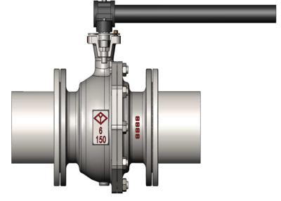 Cina Acciaio al carbonio di galleggiamento della valvola a sfera dell'estremità della flangia della guarnizione di PTFE API Standard in vendita