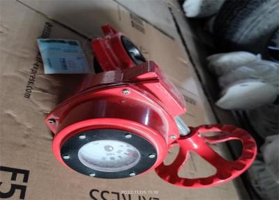 Cina Colore rosso delle valvole di protezione antincendio di potere del verme dell'ingranaggio della farfalla del wafer del segnale in vendita