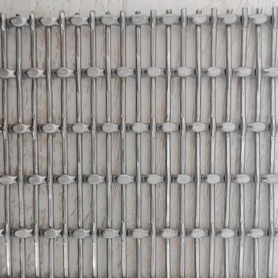 Cina tela metallica decorativa di Mesh Screen Flat Top Crimped del cavo di larghezza di 1m-8m in vendita