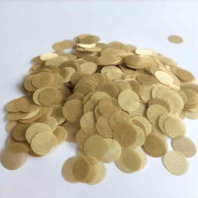 China 60 Mesh Round Brass Wire Mesh de Filter Mesh For Smoking Pipe van het het Schermmessing Te koop