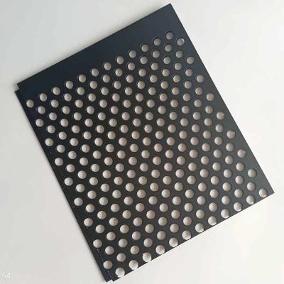 Cina Cavo su misura Mesh Round Hole di Matt Black Powder Coated Perforated in vendita