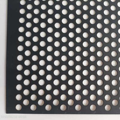 Cina Cavo su misura Mesh Round Hole di Matt Black Powder Coated Perforated in vendita