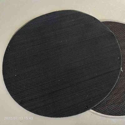 Cina 2 3 strati di 18x18 20x20 del nero del cavo di vita di Mesh Filter Disc Long Service in vendita