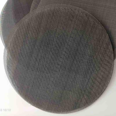 China 20 40 60 Mesh Mild Steel Black Wire Mesh Extruder Filter Screen zu verkaufen