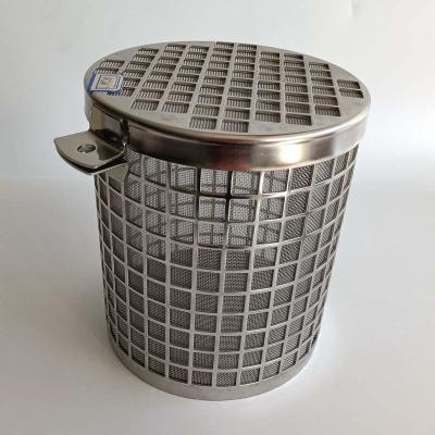 中国 316ステンレス鋼 シリンダー穴があいたフィルタ・ガーゼの網カバーとの2つの層 販売のため