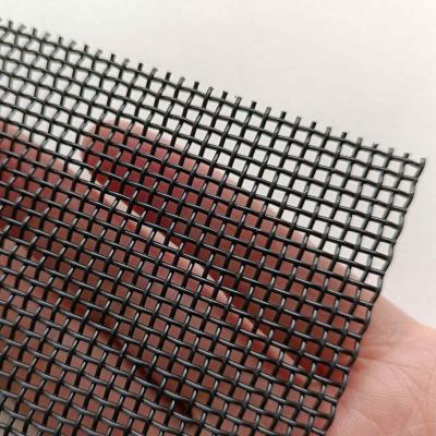 China Black Powder Coated Anti Theft Window Screen Mesh  0.45mm-1mm Acid Resisting zu verkaufen