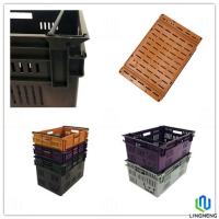 China 80L Stackable Ventilated Plastic Crates For Fruits And Vegetable Lightweight for sale