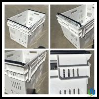 China 80L Stackable Ventilated Plastic Crates For Fruits And Vegetable Lightweight for sale