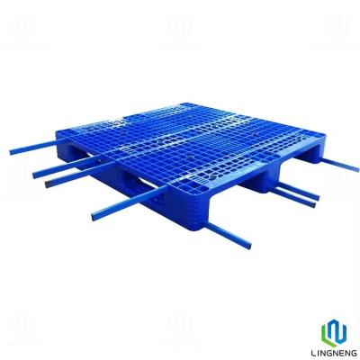 Cina 3 corridori di palette in plastica HDPE a singola faccia 1100*1100*160mm con tubi in vendita