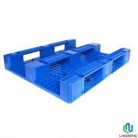 China Heavy Duty Blue Plastic Pallets Stackable 4 Way Plastic Pallet 1200 X 1000 for sale