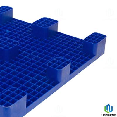 China Anti-slip zware plastic pallet blauw 1200 * 1000 * 150 mm met negen voet / gladde bovenkant Te koop