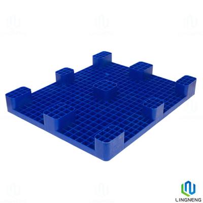 China Anti-slip zware plastic pallet blauw 1200 * 1000 * 150 mm met negen voet / gladde bovenkant Te koop