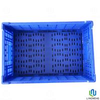 China 38L Food Grade Plastic Vegetable Stackable Collapsible Crates Customized for sale