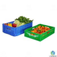 China 44L heavy duty stackable storage crates , Plastic Collapsible Storage Crates for sale