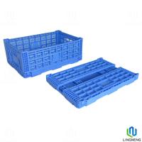China 44L heavy duty stackable storage crates , Plastic Collapsible Storage Crates for sale