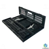 China 40L Reusable Folding Crate Box Collapsible Fruit And Vegetable Plastic Crates for sale