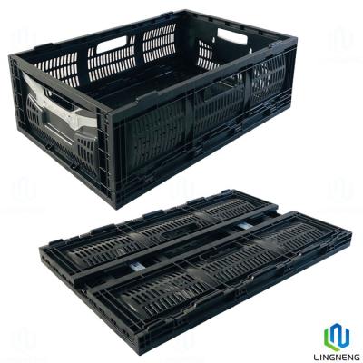 China 折りたたむ可用箱 40L 折りたたむ可用箱 折りたたむ果物・野菜用プラスチック箱 for sale