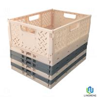 China Multi Functional Portable Folding Storage Crate , Plastic Collapsible Crates For Storage for sale