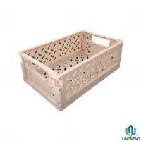 China Large Capacity Collapsible Plastic Crates Plastic Foldable Crate Box For Daily for sale