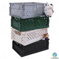 China Large Capacity Collapsible Plastic Crates Plastic Foldable Crate Box For Daily for sale