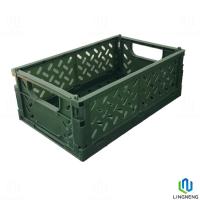 China Large Capacity Collapsible Plastic Crates Plastic Foldable Crate Box For Daily for sale