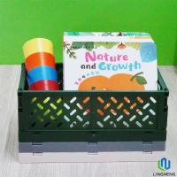 China Large Capacity Collapsible Plastic Crates Plastic Foldable Crate Box For Daily for sale