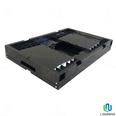 China 46L Collapsible Storage Box Plastic Collapsible Storage Bins With Lid 600*400*240mm for sale