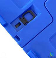 China Durable 54L Blue Plastic Foldable Container Collapsible Storage Box Without Lid for sale