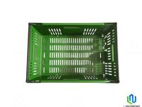 China 48L Plastic Fruit Vegetable Crates , Large Plastic Crates For Storage for sale