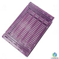 China 48L Plastic Fruit Vegetable Crates , Large Plastic Crates For Storage for sale